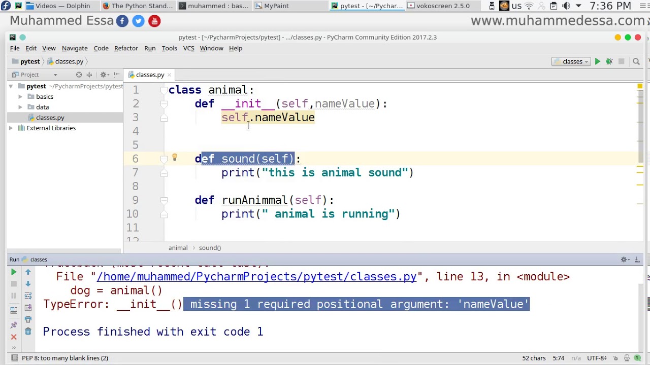 44 Python 3 Oop Constructor Youtube