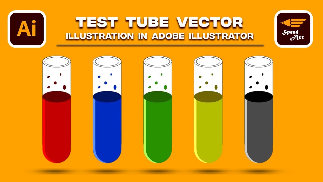 How To Create Test Tube In Adobe Illustrator Speed Art Illustrator