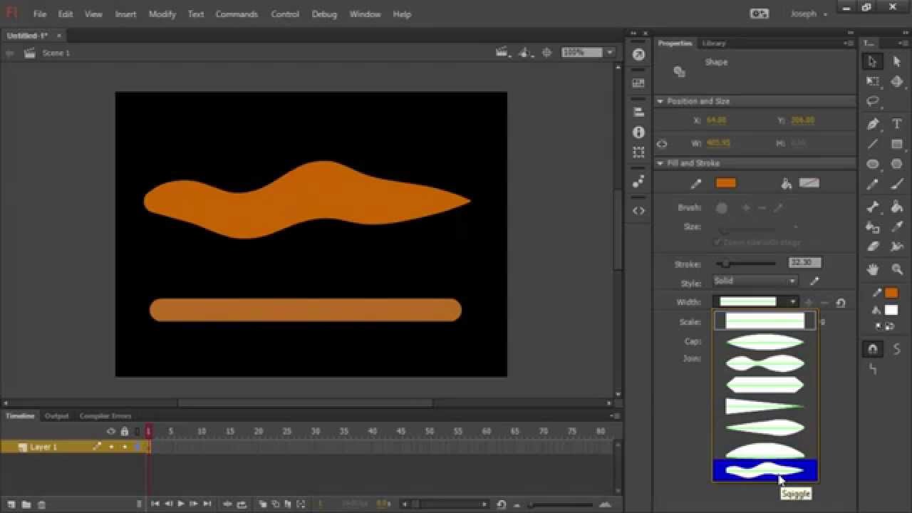 Flash Professional Cc 2015 Variable Width Strokes Adobe Education