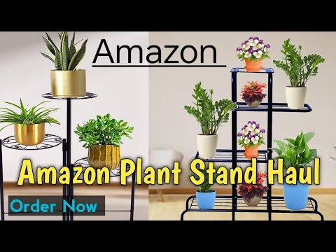 6 Amazon Beautiful Plant Stand Haul Review Amazon Plant Stand Youtube