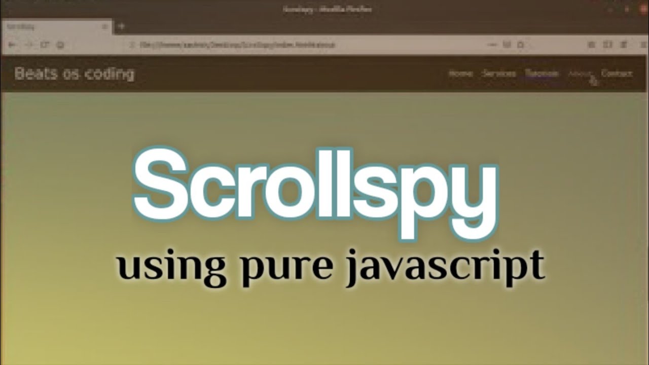 Scrollspy Using Javascript Real Scrollspy Using Javascript Only Not