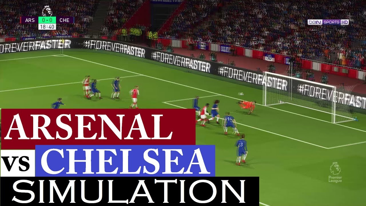 Realistic Simulation Arsenal Vs Chelsea Pes 2018 Highlights Pc