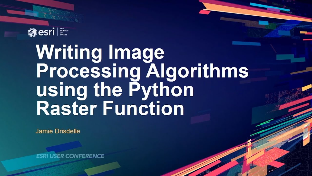 Writing Image Processing Algorithms Using The Python Raster Function