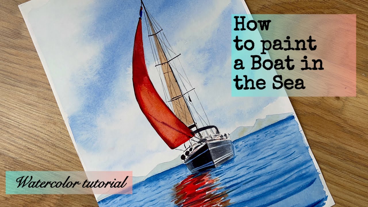 Easy Watercolor Seascape Tutorial Youtube