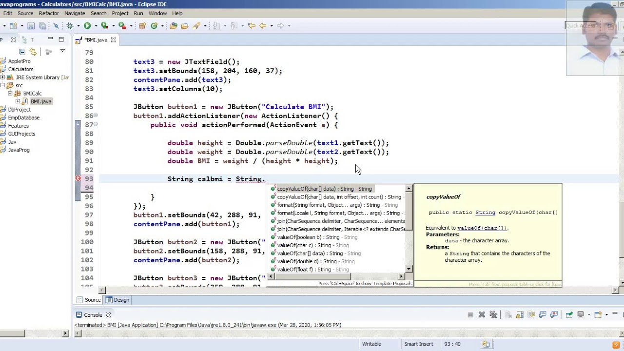 Bmi Calculator Using Java Jframe Youtube