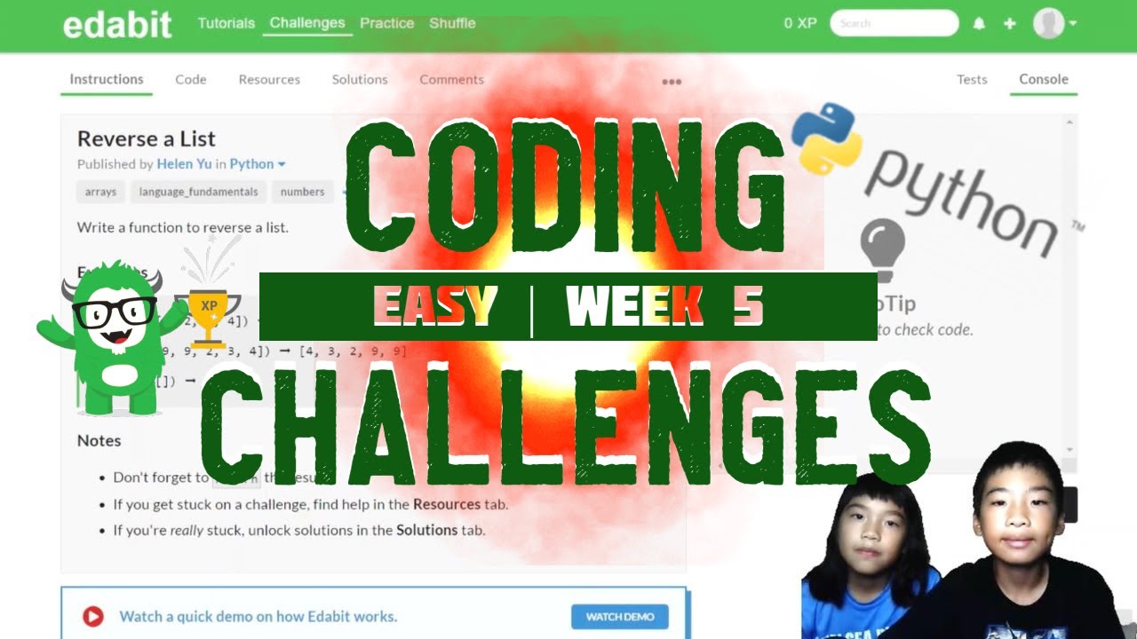 Learn To Code Python Coding Challenges In Easy Week 5 Youtube