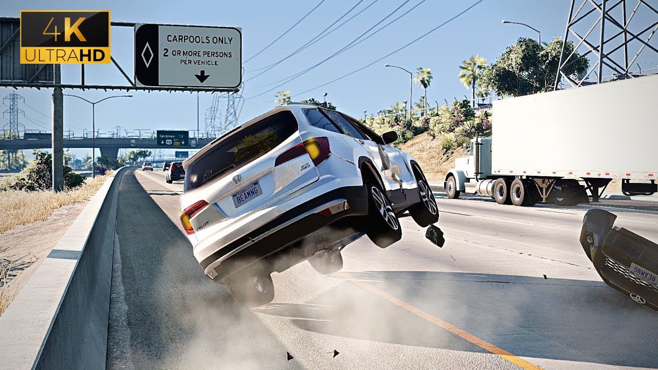 Realistic Car Crashes Beamng Drive Part 10 Youtube