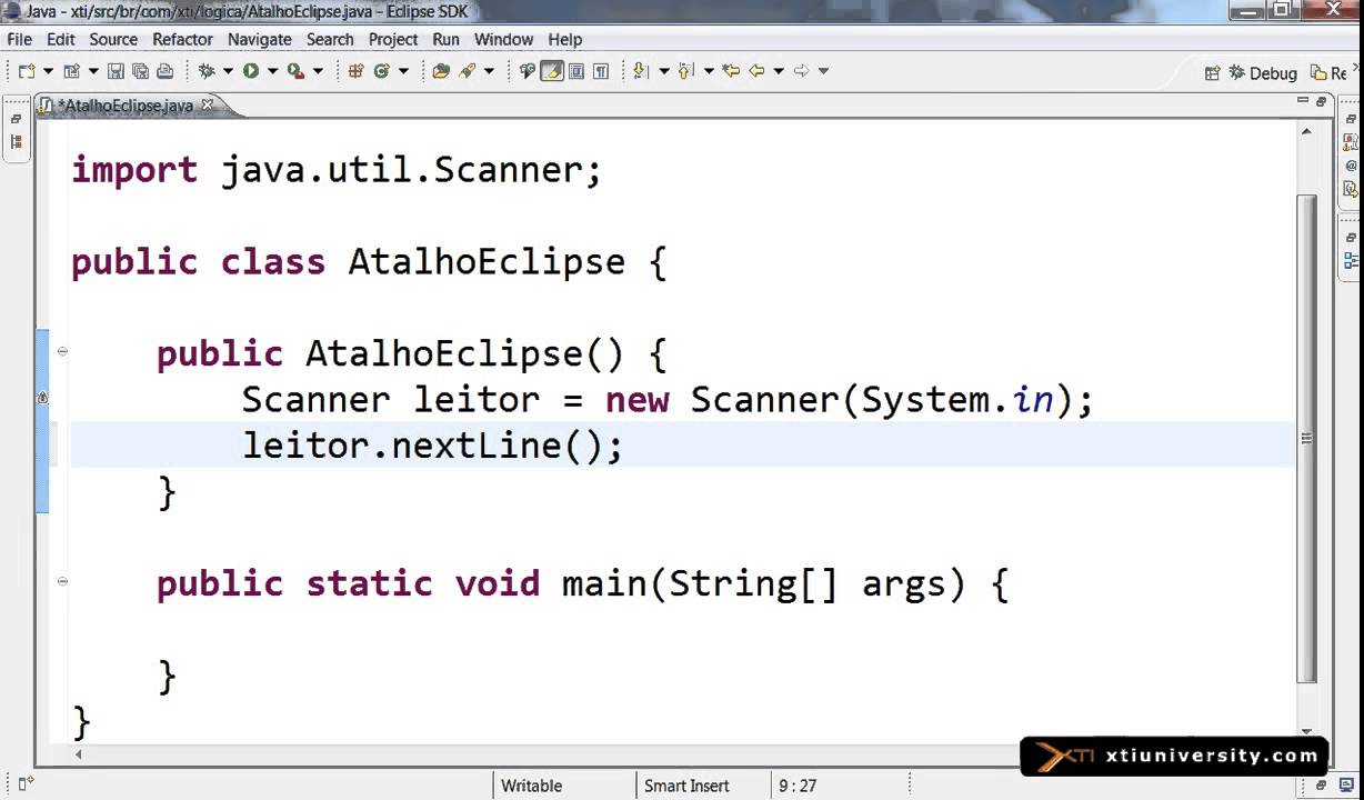 Universidade Xti Java 033 Ide Eclipse Atalhos Youtube