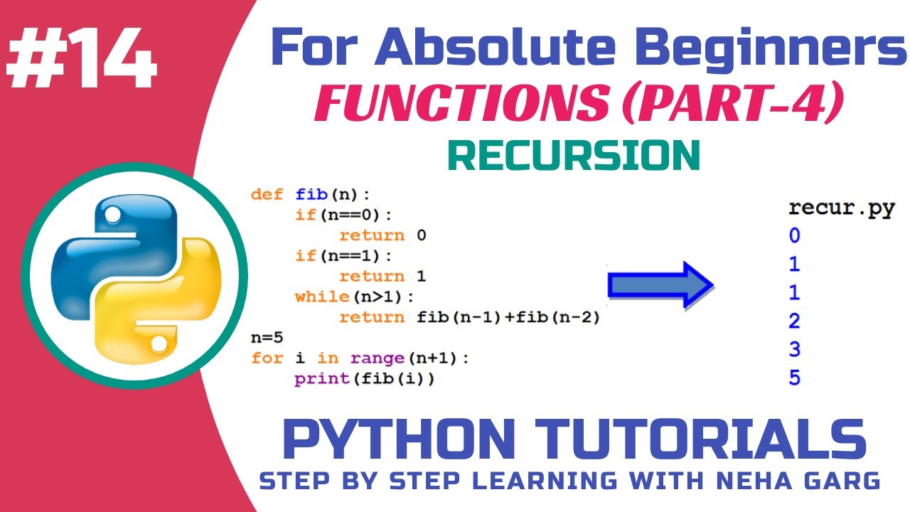 Python Tutorials Recursion In Python Functions In Python Part