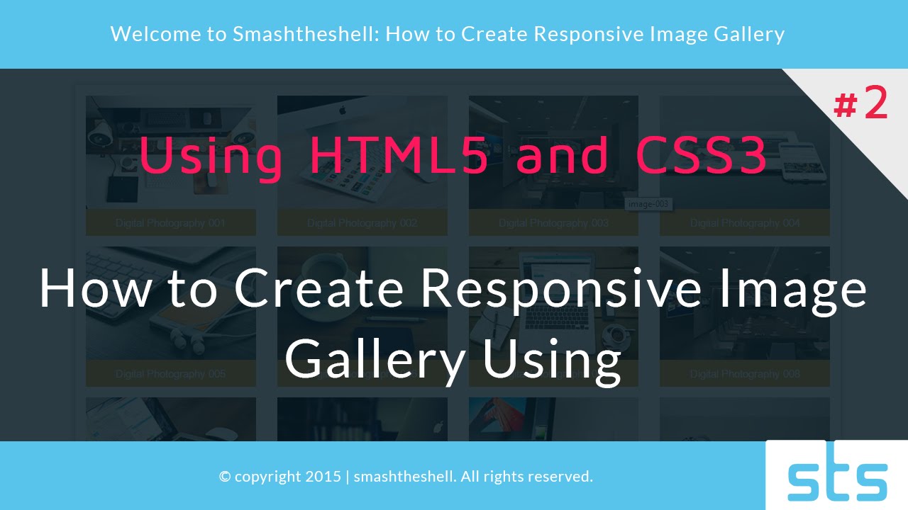 How To Create Responsive Image Gallery Using Html5 And Css3 Part 1 Of