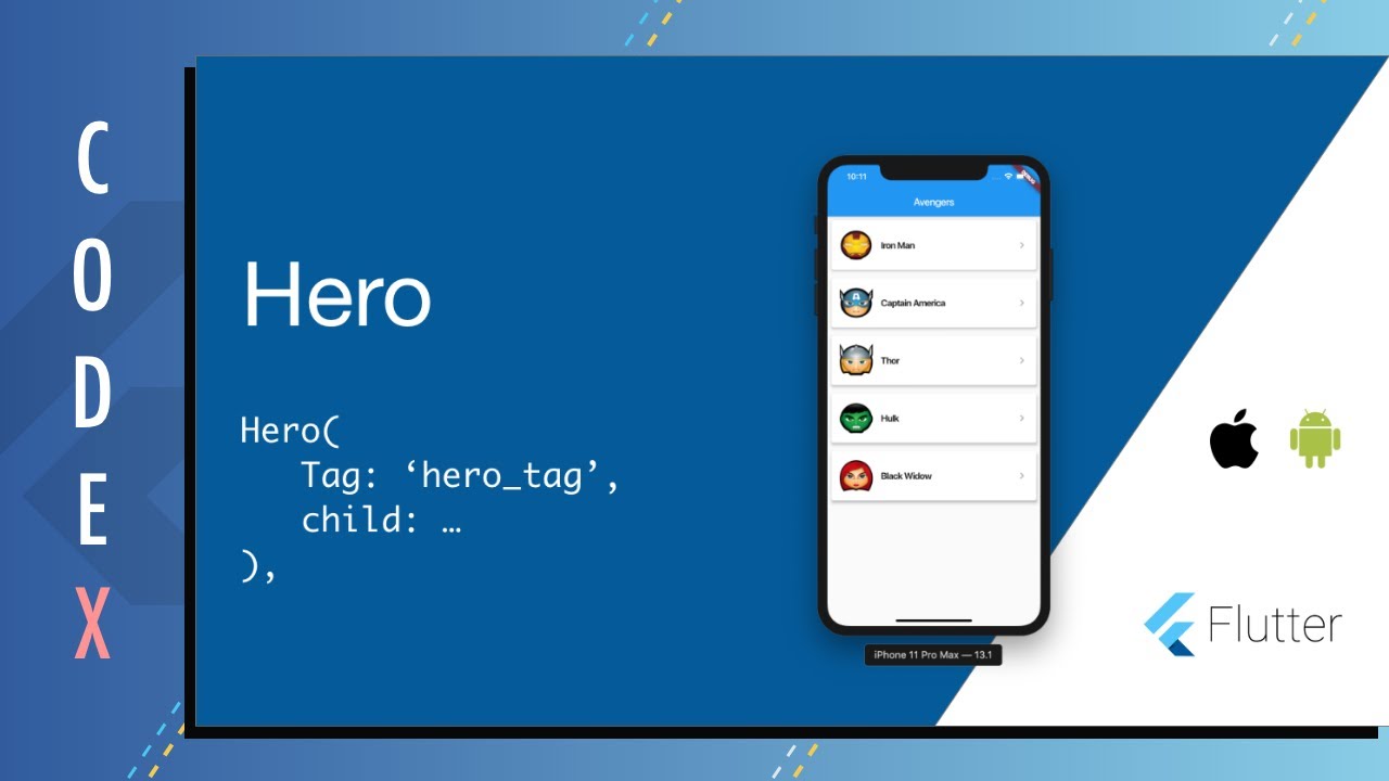 Flutter Hero Animation Tutorial Listview Youtube