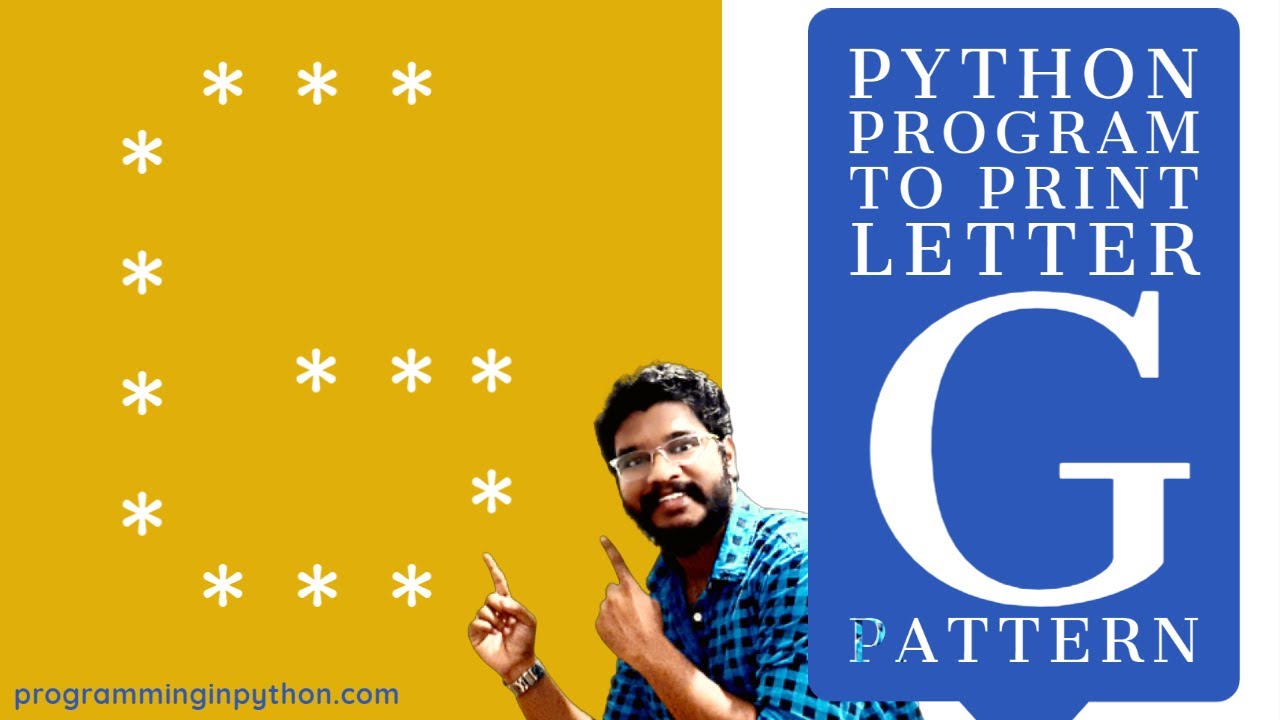 Python Program To Print Pattern Of Letter G Pattern Programming