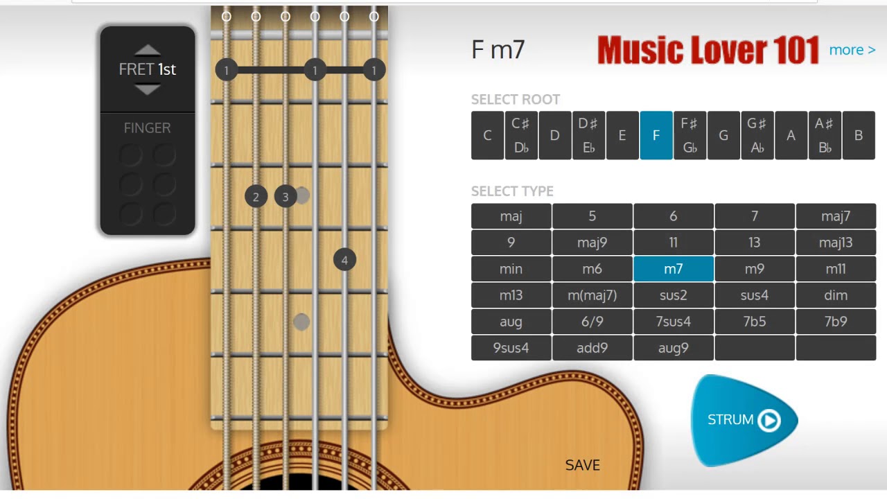 Fm7 Chord Guitar Youtube