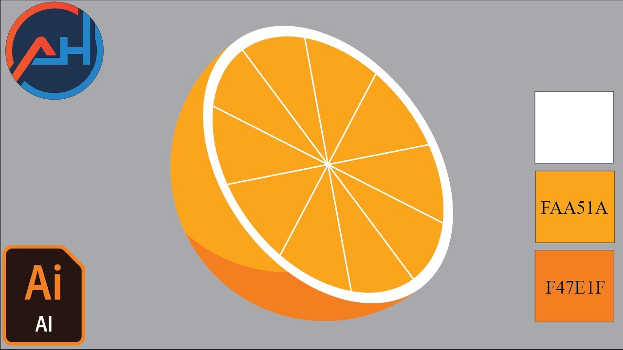 How To Make Orange Tutorial In Adobe Illustrator Youtube