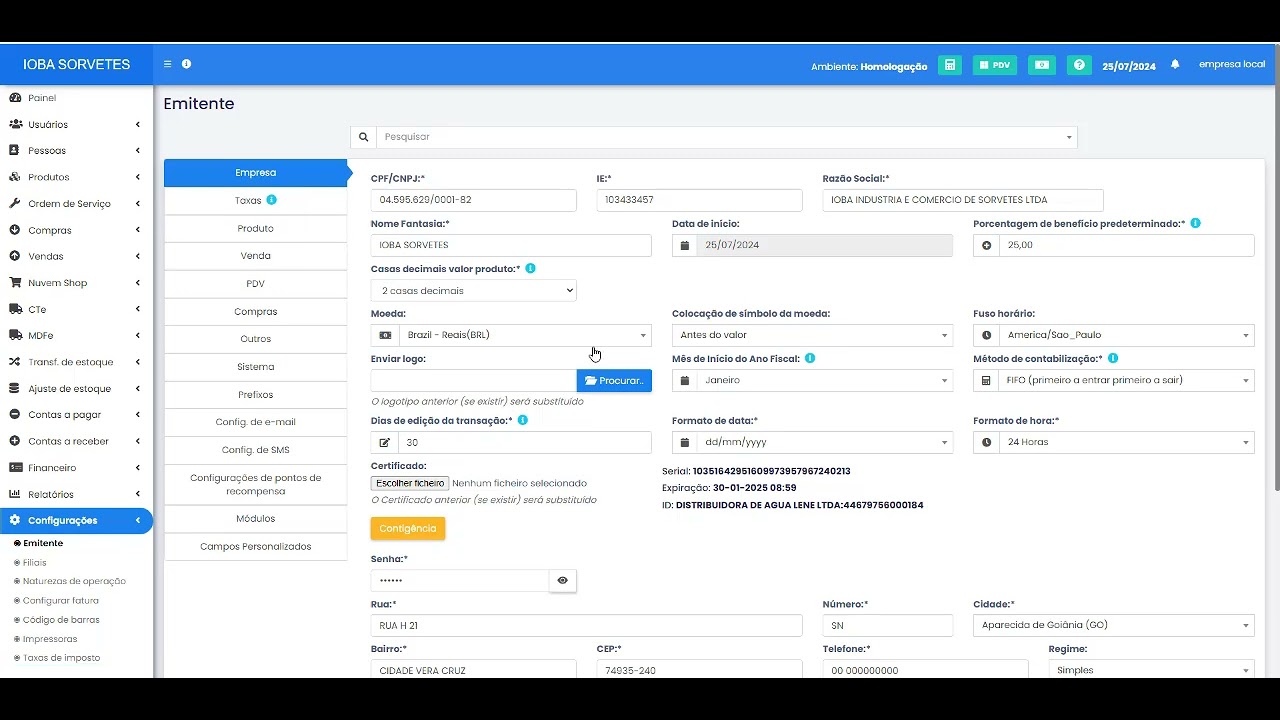 Configuração Do Emitente Youtube