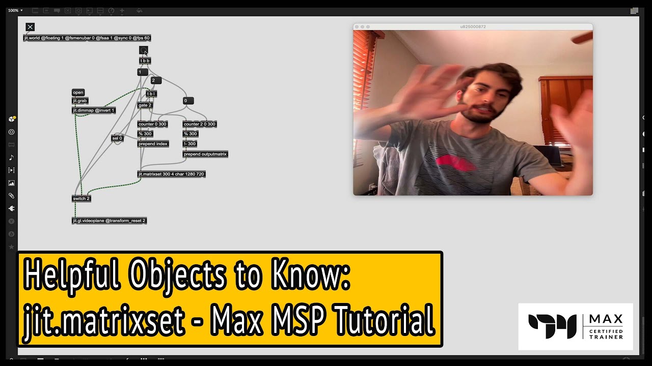 Jit Matrixset Helpful Objects To Know Max Msp Tutorial Youtube