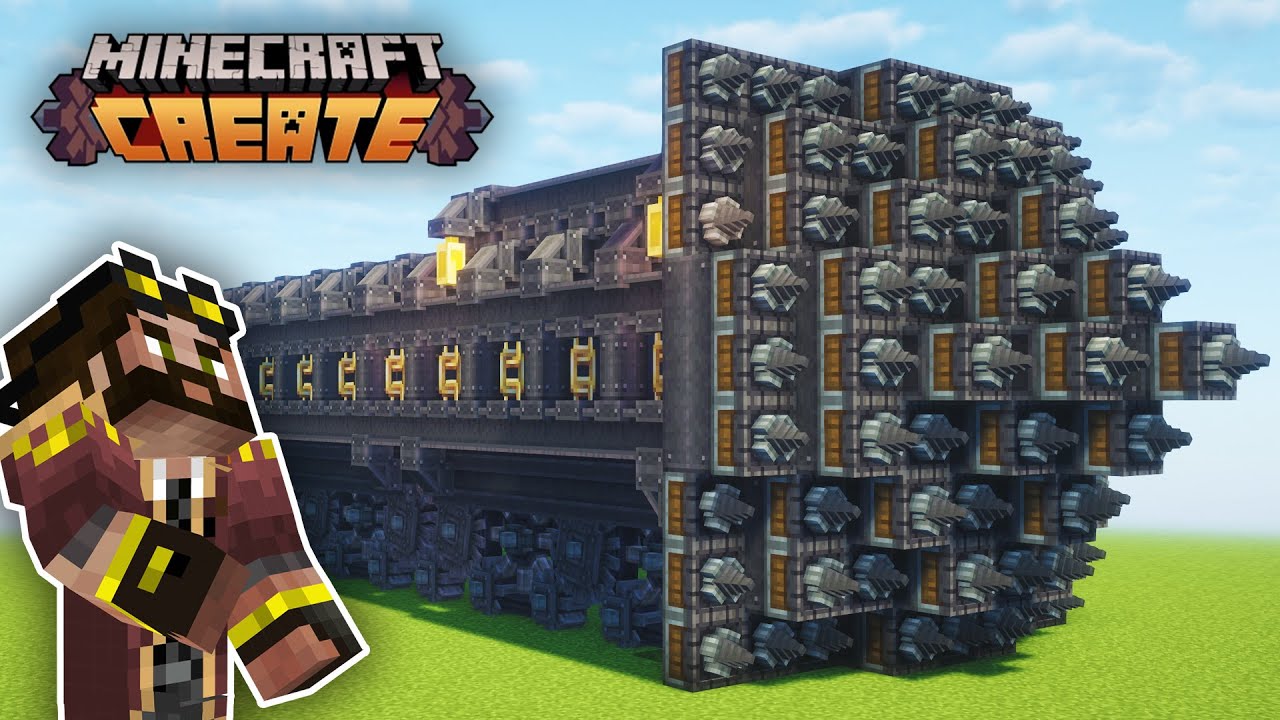 Giant Drill Contraption In Minecraft Create Mod 9 Youtube