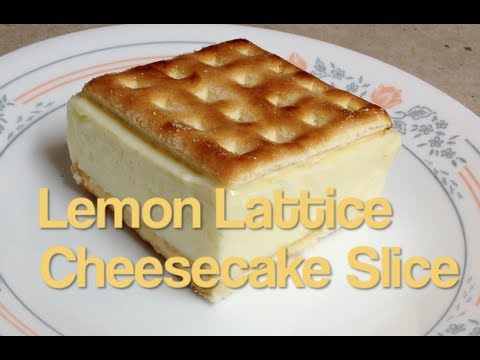 Lemon Lattice Cheesecake Slice No Bake Thermochef Video Recipe
