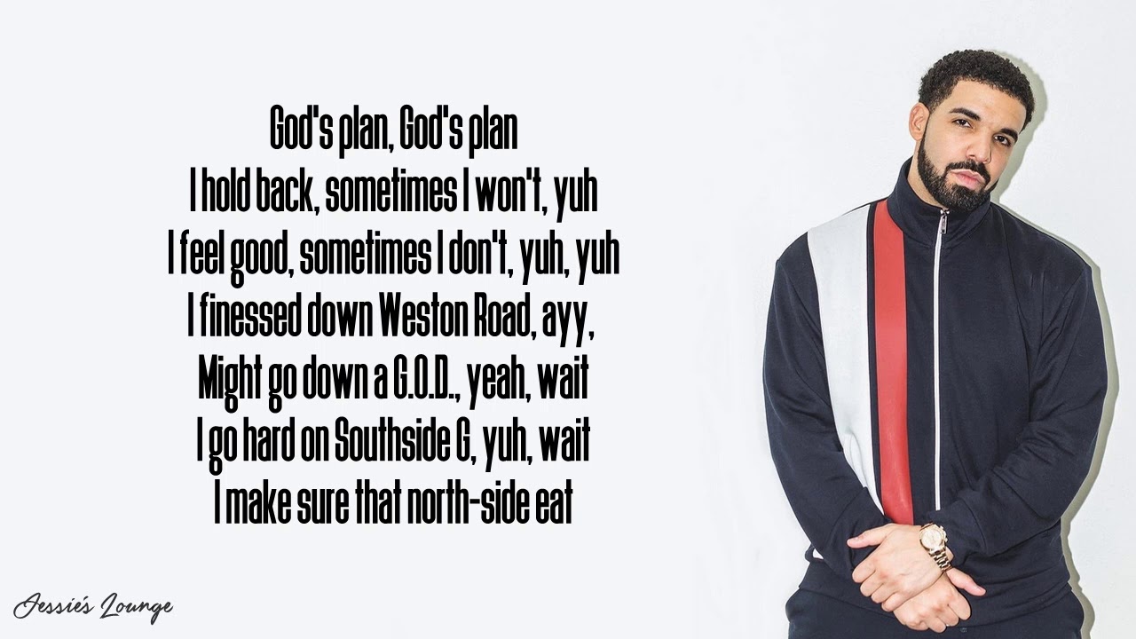 Gods Plan Drake With Lyrics Scapeslinda