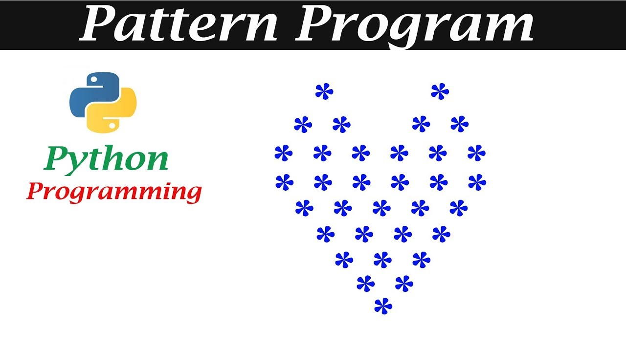 Python Pattern Program Printing Stars In Heart Shape Youtube