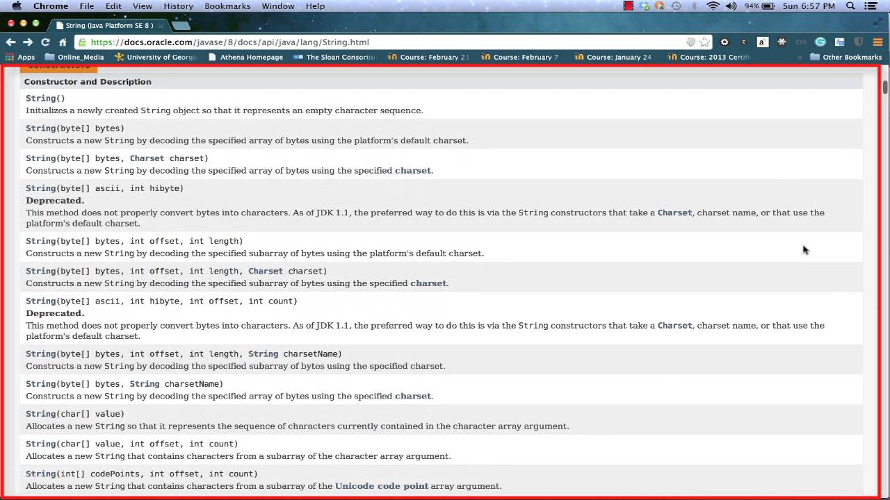 Using The Java Api Online Documentation Youtube