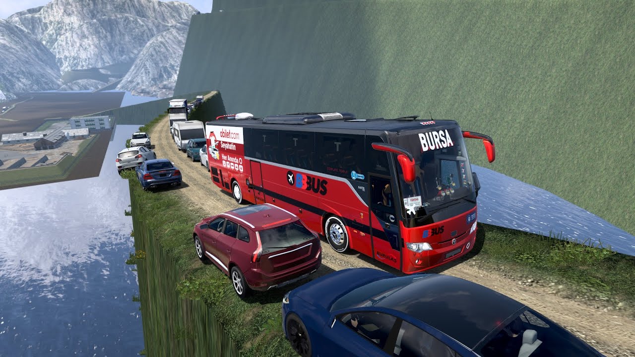 Bus Driving Challange In Most Dangers Road Euro Truck Simulator 2