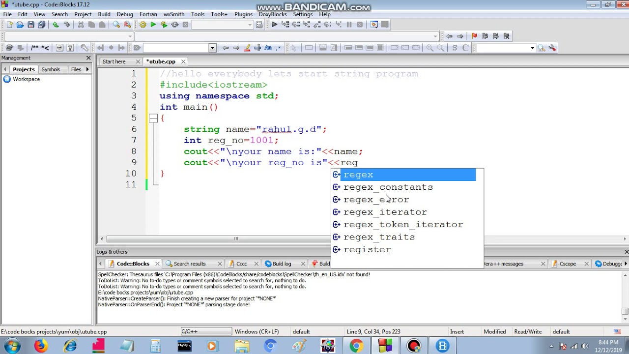 String Program For C Programming For Fresh Learners Youtube