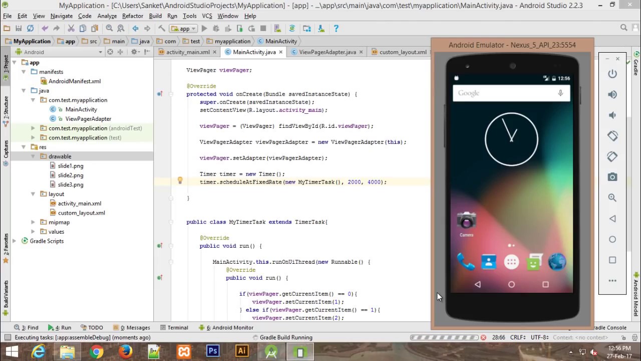 Android Studio Auto Image Slider With Viewpager Youtube