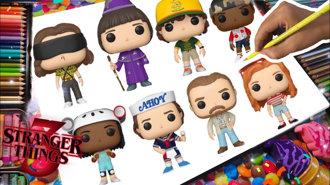 Dibujo Todos Los Funko Pop De Stranger Things 3 Temporada Stranger