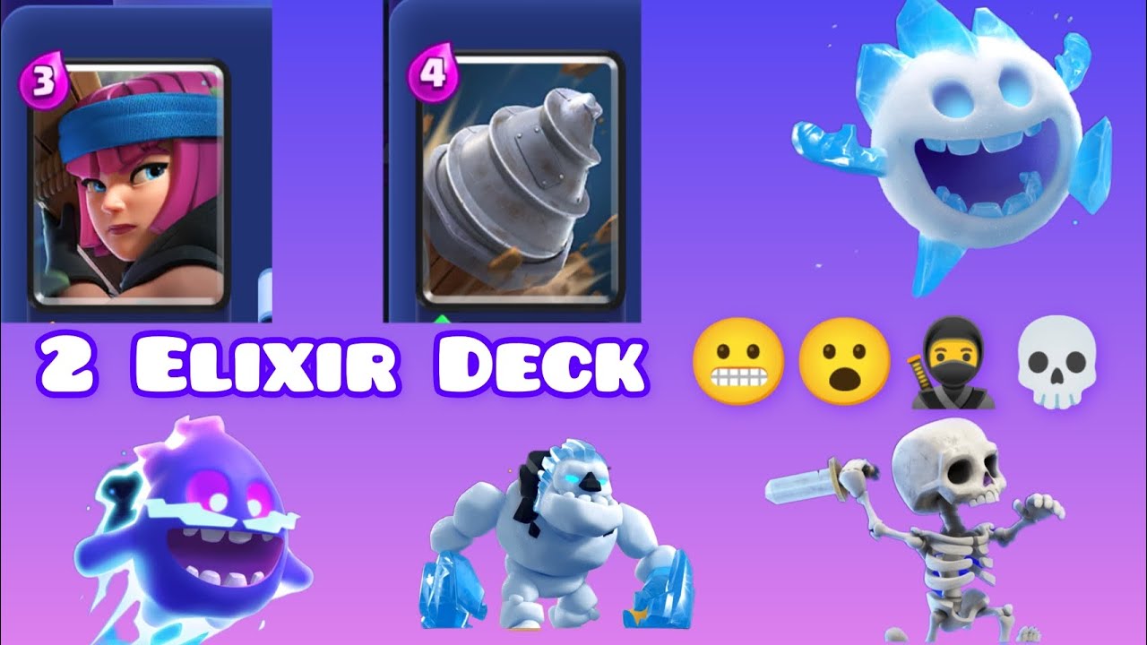 Clash Royale 2 Elixir Deck Battle Full Match Clashroyale