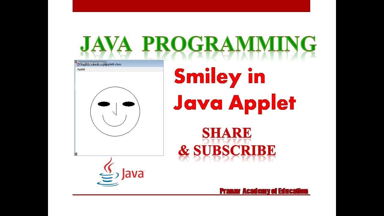 Smiley In Java Applet Youtube