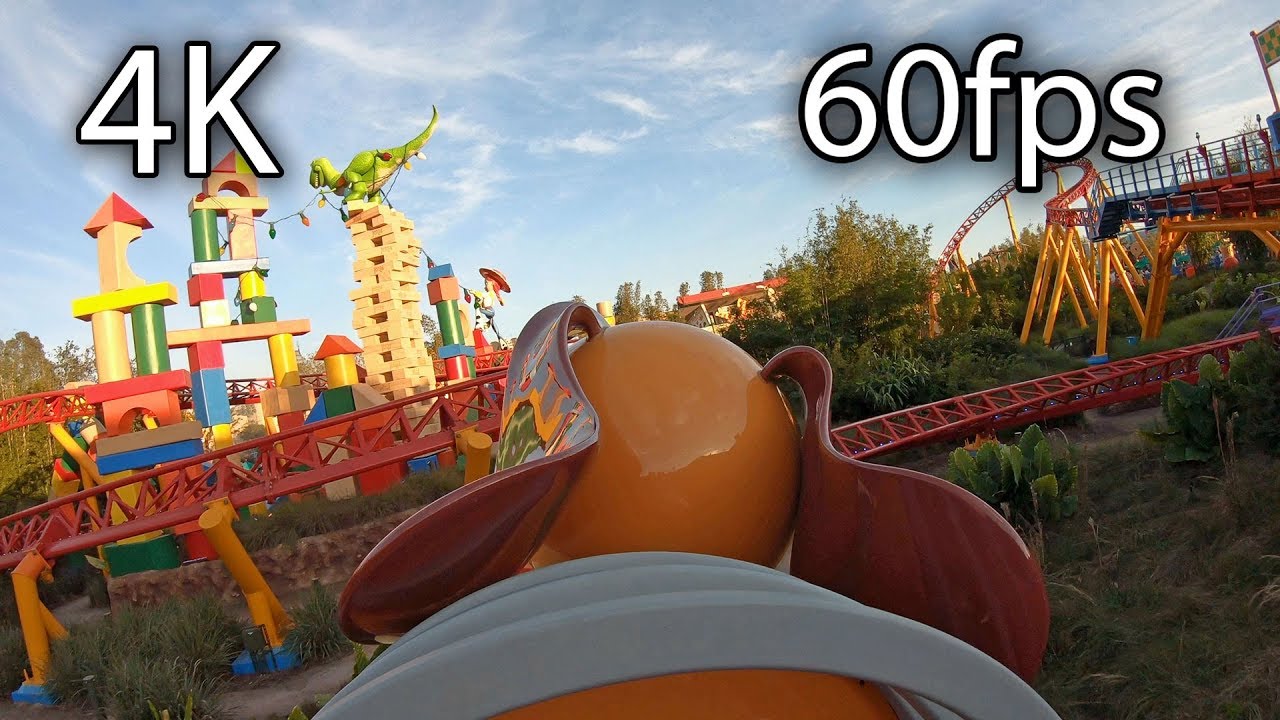 Slinky Dog Dash Front Seat On Ride 4k Pov 60fps Disney S Hollywood
