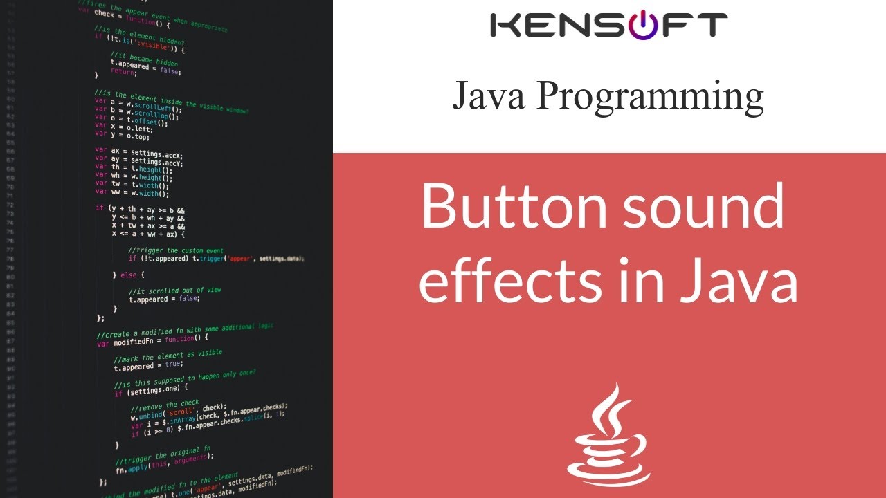 Java Tutorial Button Java Sound Effect Youtube