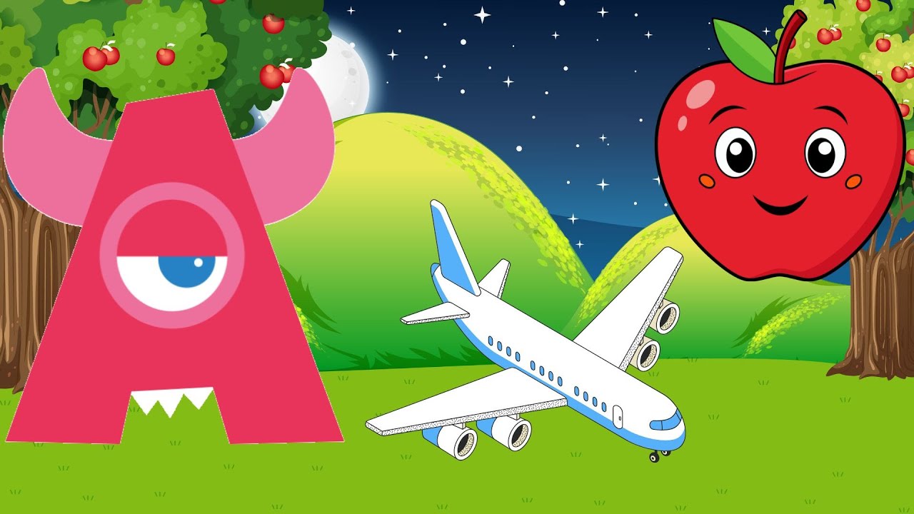 Phonics Song 2 With Two Words In 3d A For Airplane Abc Alphabet