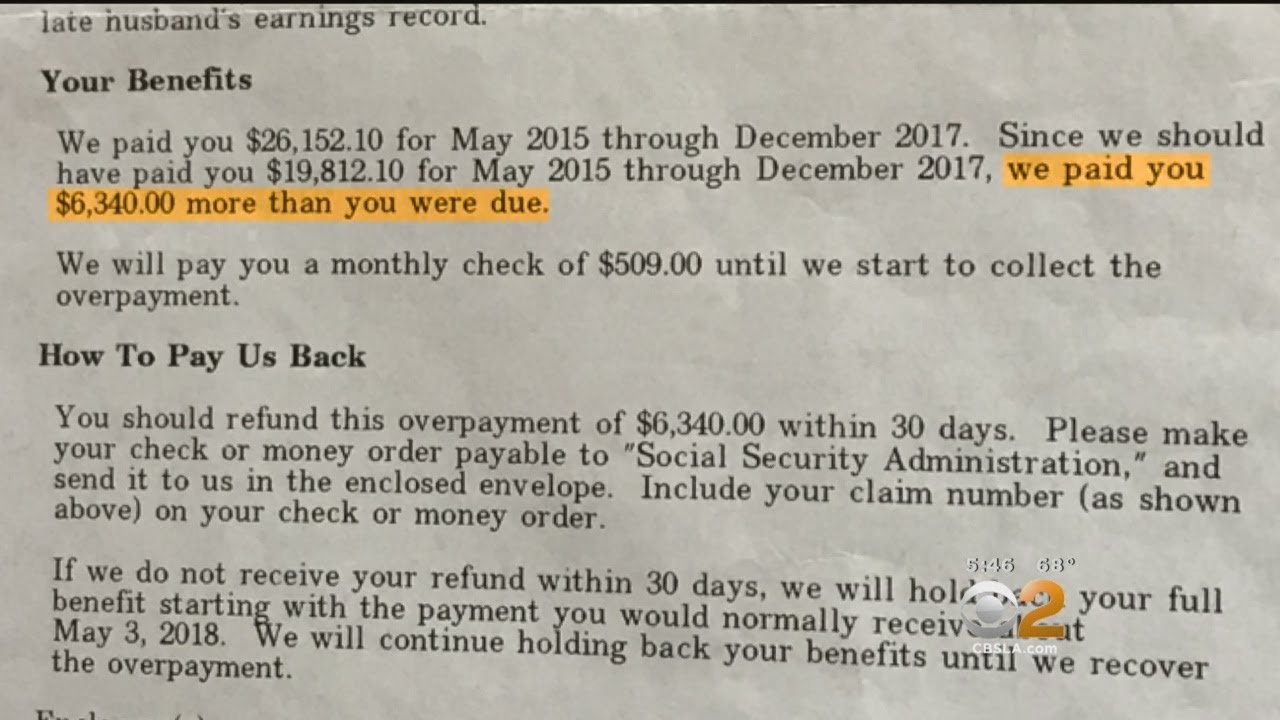 2 On Your Side Social Security Overpayments Youtube