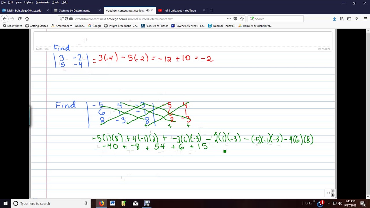 Determinants Youtube