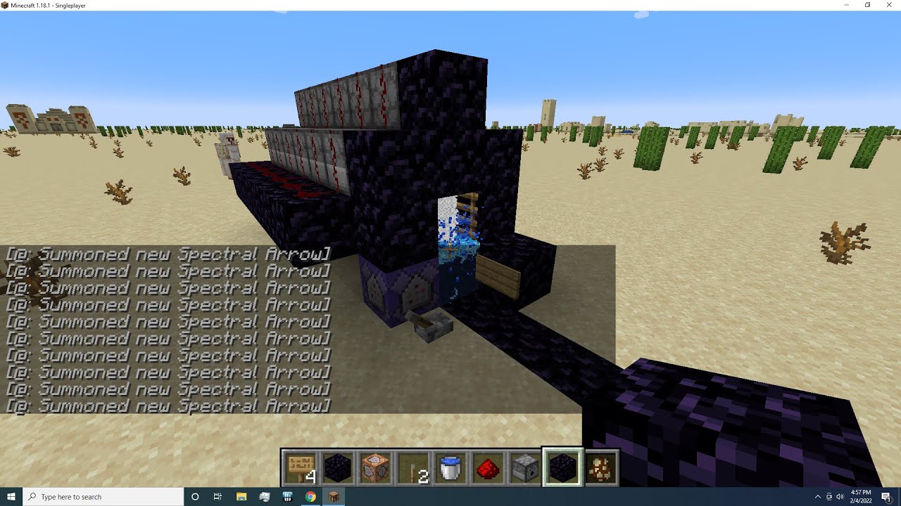 Minecraft Arrow Railgun Youtube
