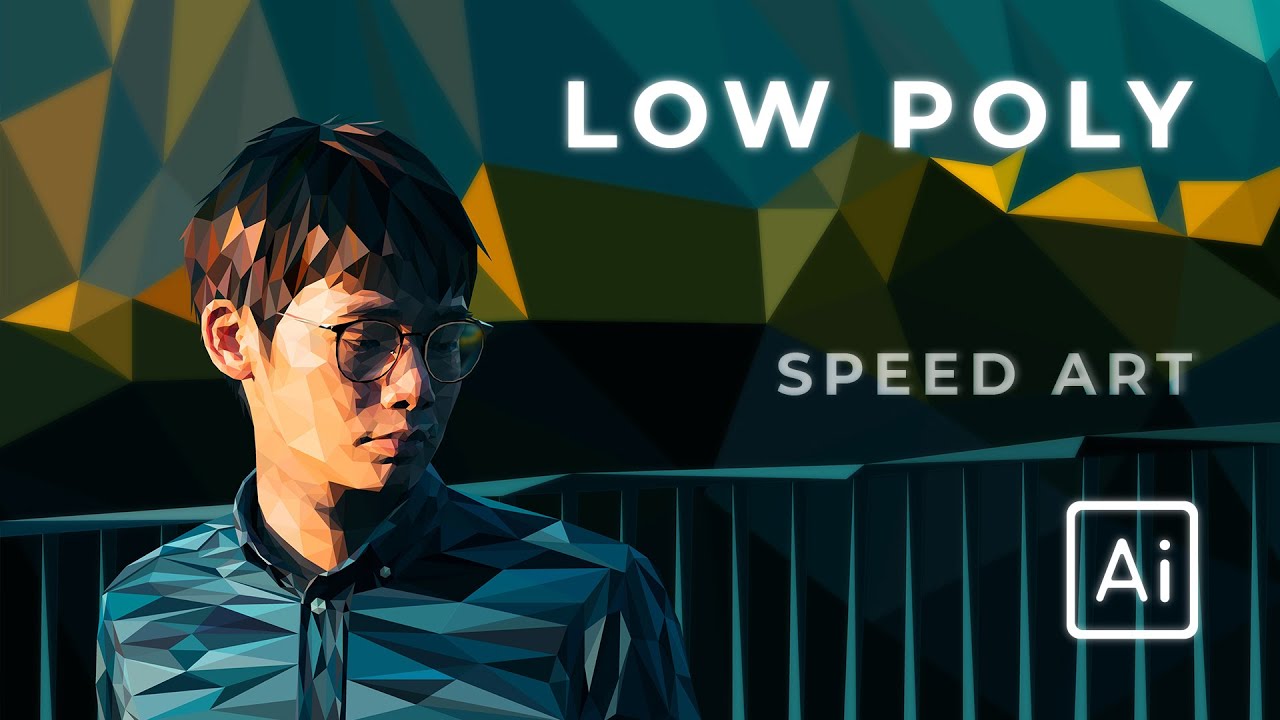 Low Poly Portrait Adobe Illustrator Tutorial Speed Art Youtube