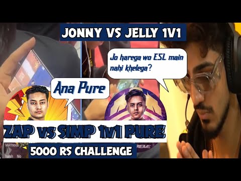 рџ рџ іzap Vs Simp 1v1 Pure Match 5000rs Challengeрџљёjonny Vs Jelly 1v1