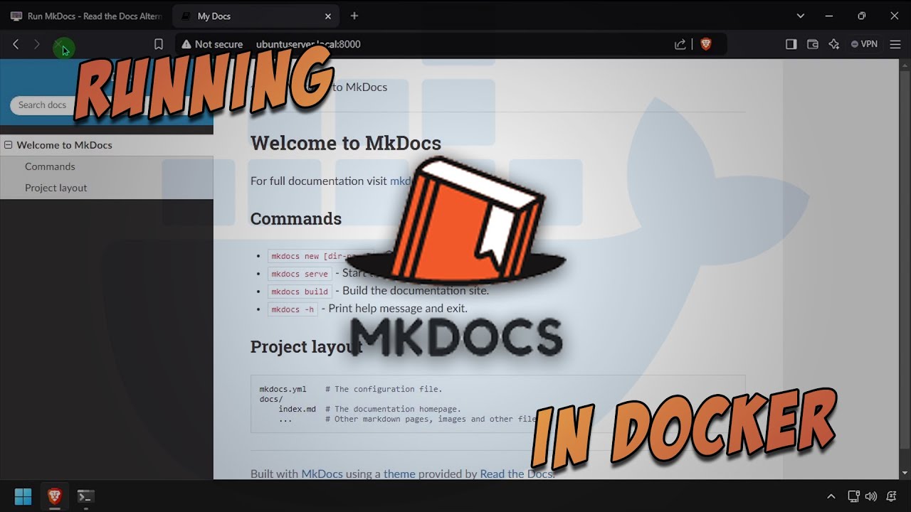 Run Mkdocs Read The Docs Alternative In Docker Youtube