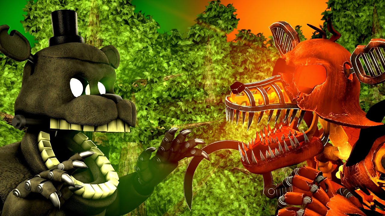 Fnaf Sfm Team Trees Dread Bear Vs Grim Foxy Dread Bear Plants 20