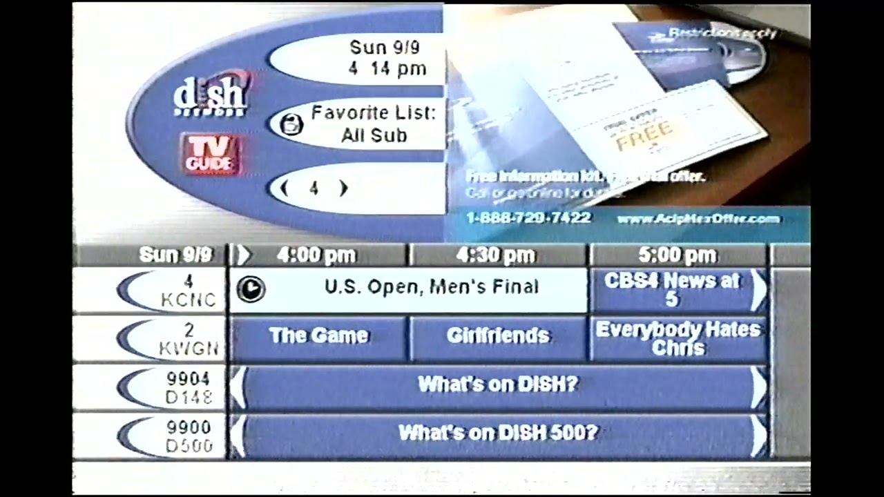 September 9 2007 4 14 Pm Dish Network Channel Guide Youtube