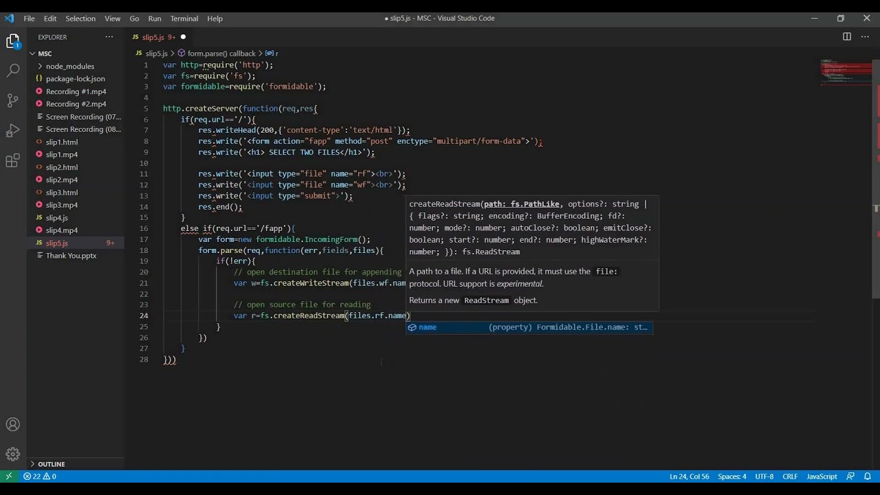 Node Js Read Two File Names From User And Append Contents Of First