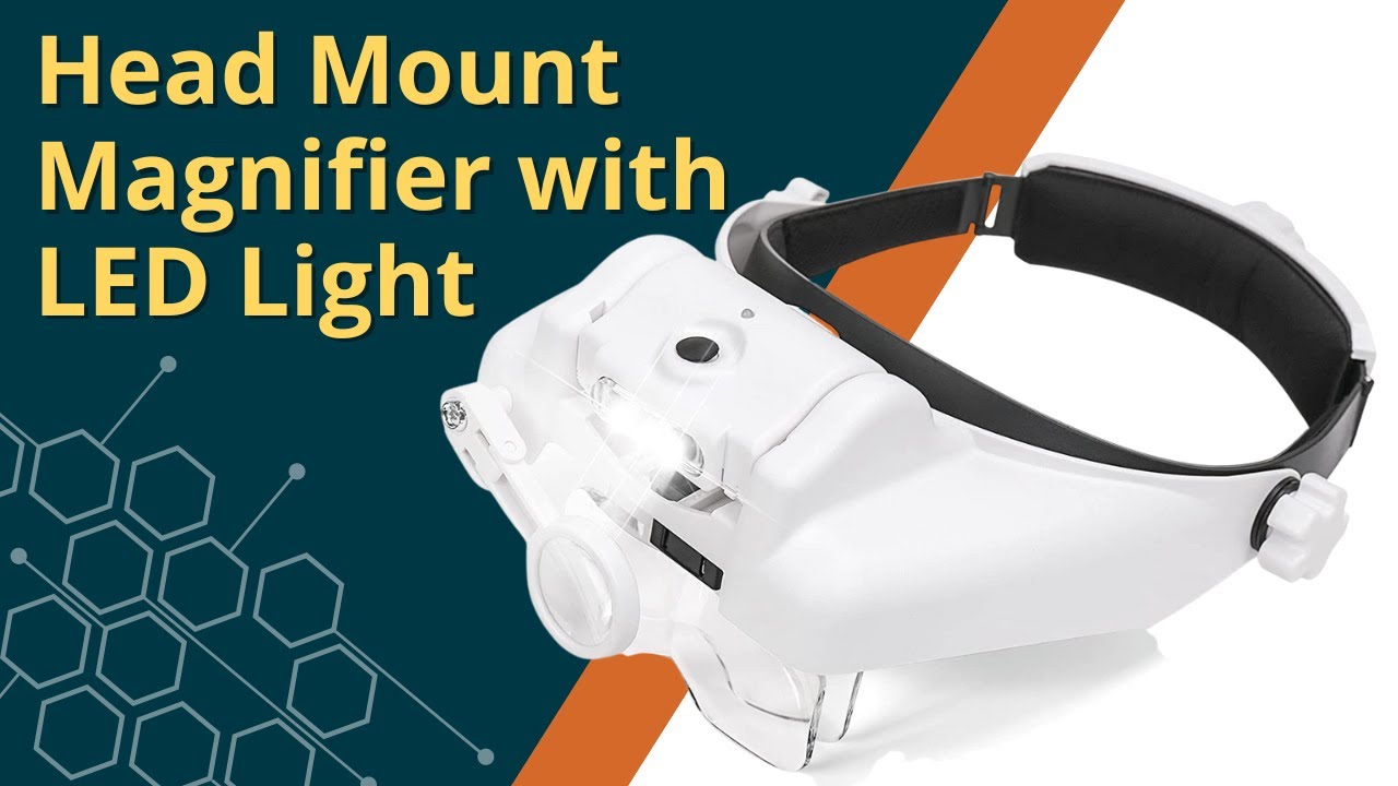 Head Mount Magnifier With Led Light Youtube