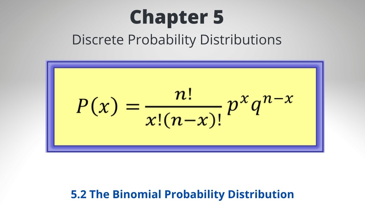 Chapter 5 2 The Binomial Probability Distribution Youtube