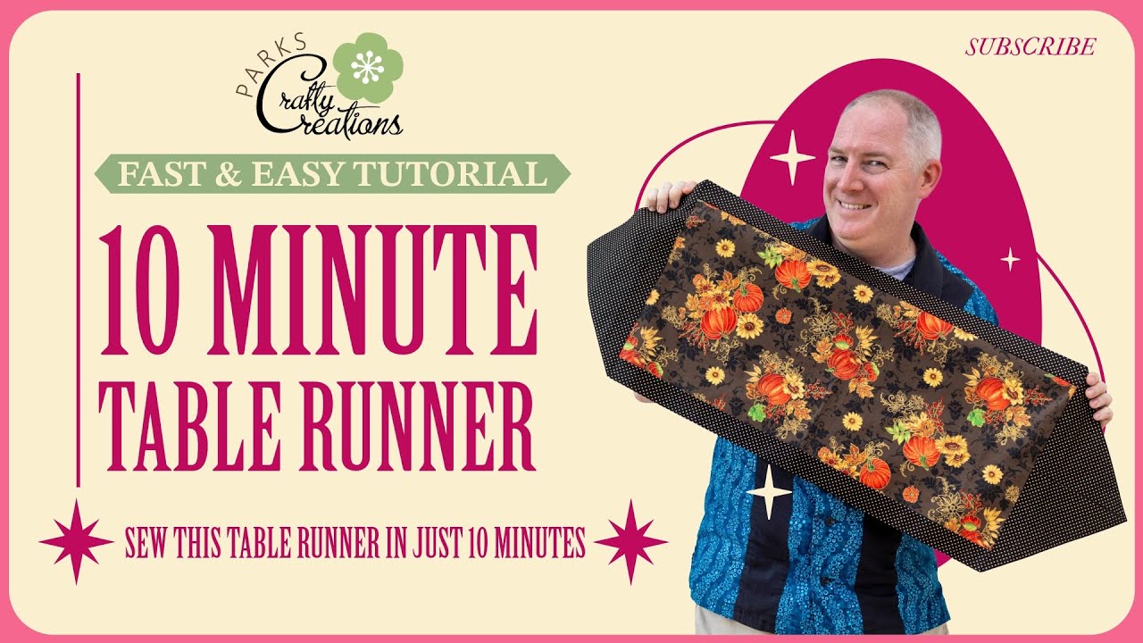 Quick Table Runner Tutorial Sew This In Just 10 Minutes Youtube