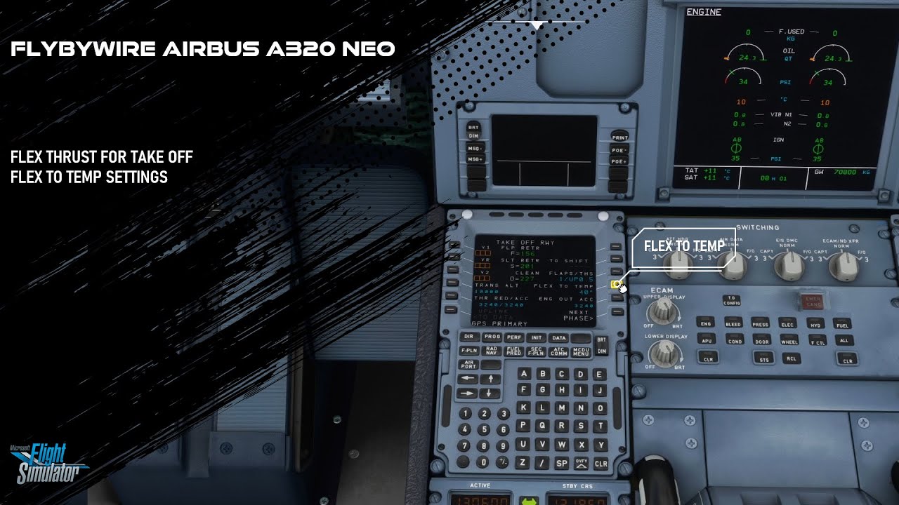 Setting The Flex To Temp In Mcdu Of Flybywire Airbus A320 Neo