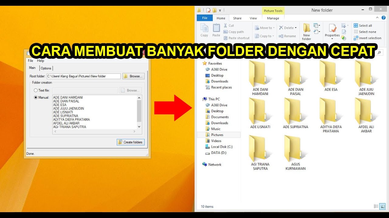 Cara Membuat Banyak Folder Dengan Cepat Youtube