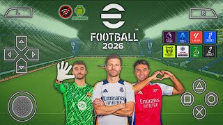 Efootball Pes 2026 Ppsspp Original Iso Download Pes 2026 Psp Full Kits ...