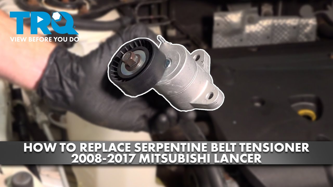 How To Replace Accessory Drive Belt Tensioner 2008 2017 Mitsubishi